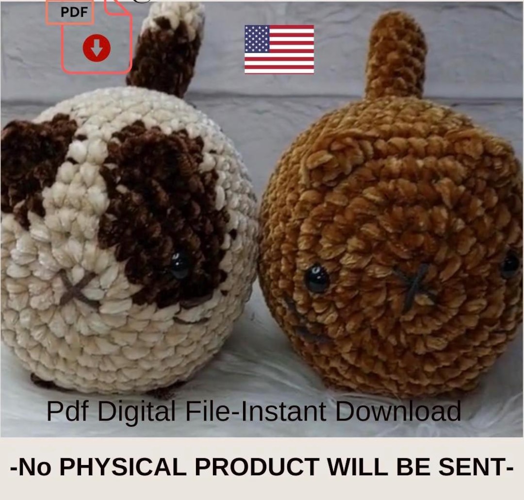 Loaf Cats Crochet Pattern PDF, Amigurumi Cat Crochet Pattern in US ...