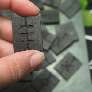 25 Bog Oak Celtic Ogham Tablets With Forfedha for Divination Pagan ...