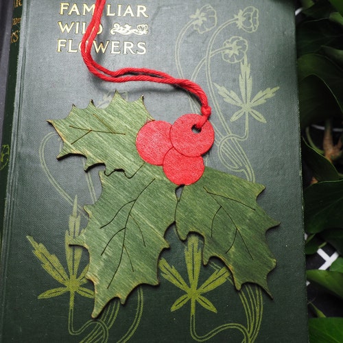 Wooden Mistletoe Yule Ornament Love Pagan Winter - Etsy