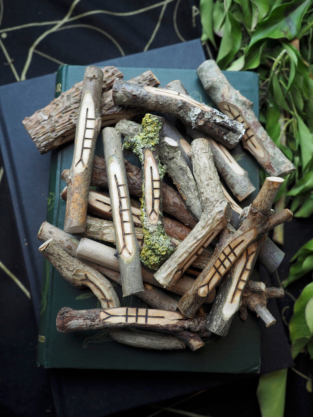 Large, Stunning Celtic Tree Ogham Staves Made With Corresponding Woods ...