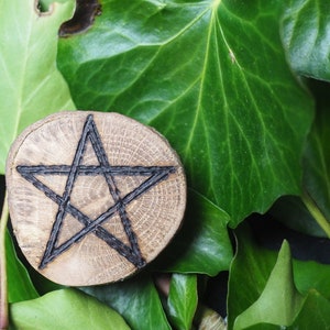 English Oak Wood Pentagram Altar Piece Wicca, Witchcraft, Pagan ...