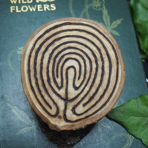 English Ash Wood Labyrinth Altar Piece Wicca, Witchcraft, Pagan ...