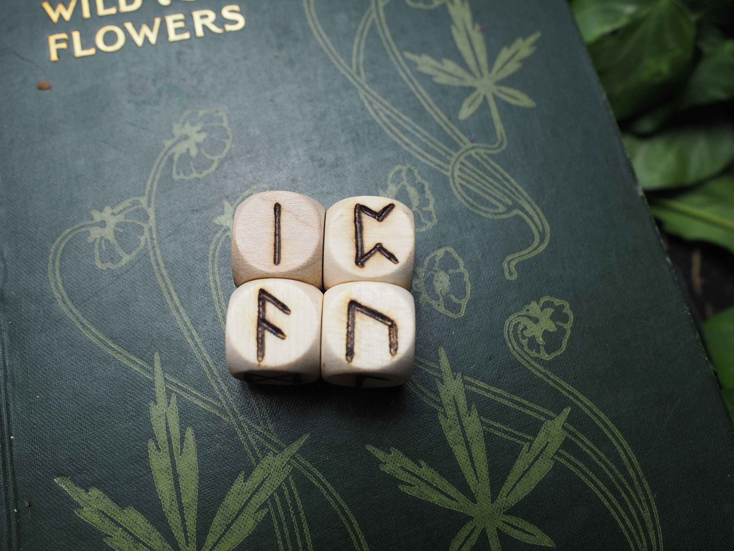 Wooden Runic Dice Set Pagan Wicca Witchcraft Norse | Etsy