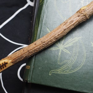 English Elder Wood Wand Dark Goddess, Crone Magic Pagan, Wicca ...