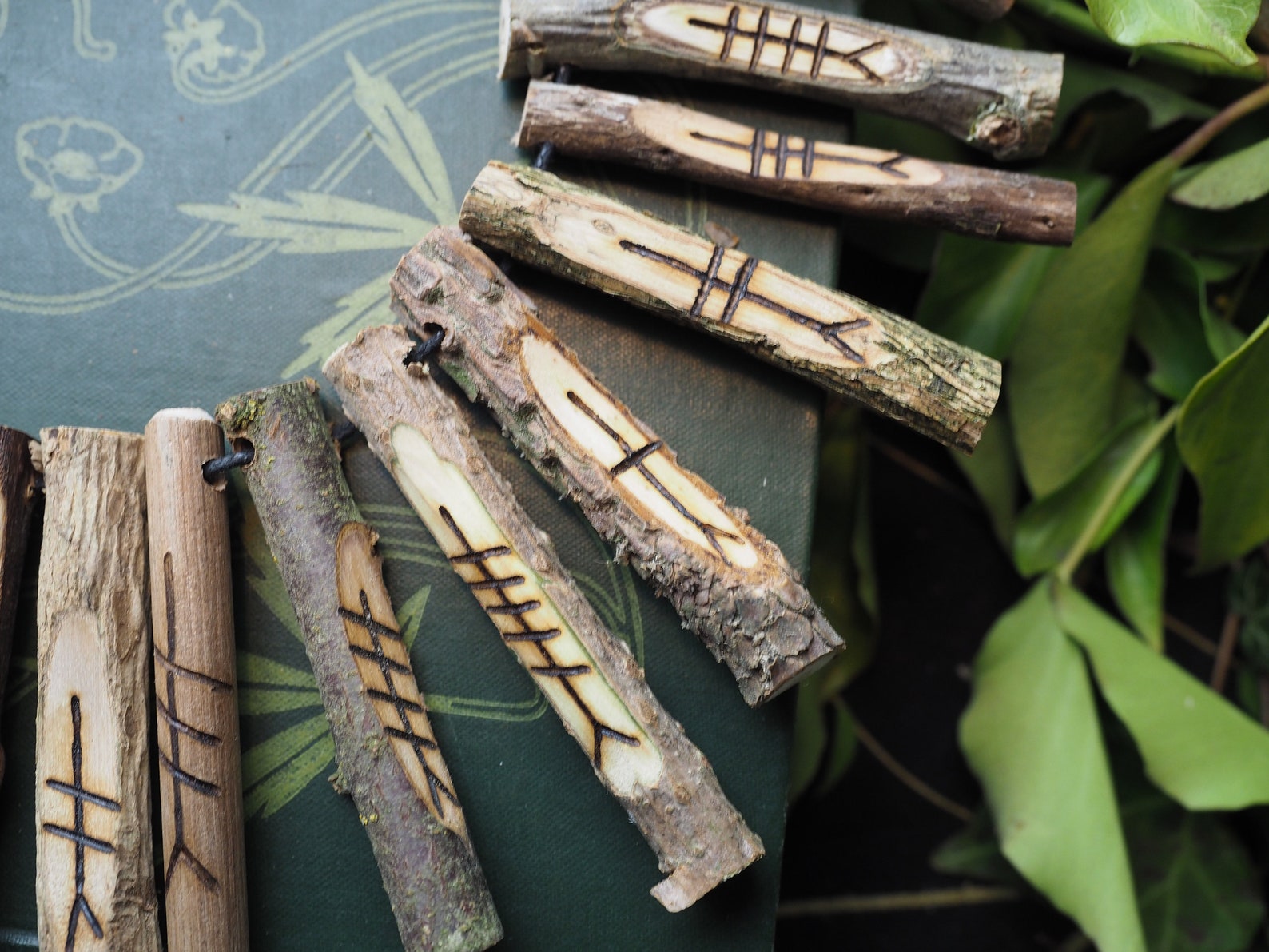 Drilled Celtic Tree Ogham Set for divination or as | Etsy