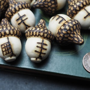 25 Ogham Acorns Including Forfedha - With Bag & Information Sheet ...