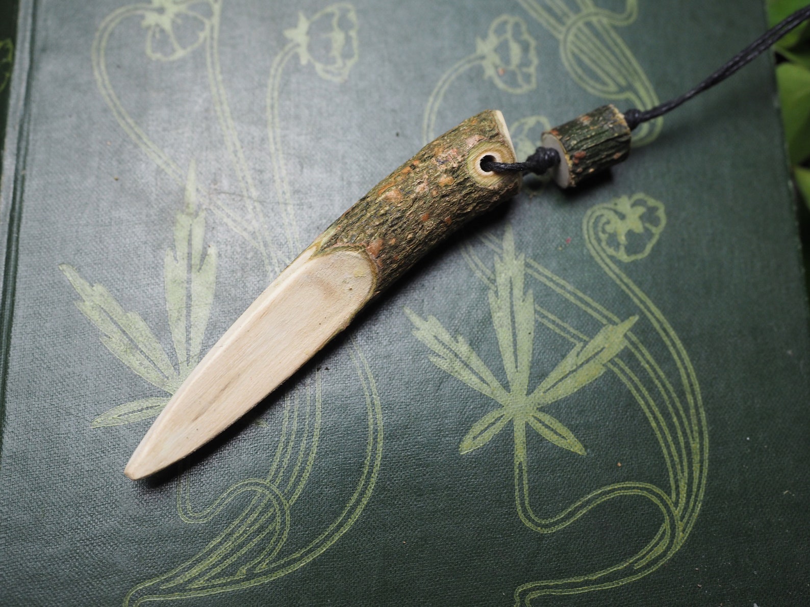 Cornish Holly Wood Athame Pendant Protection Pagan Wicca | Etsy