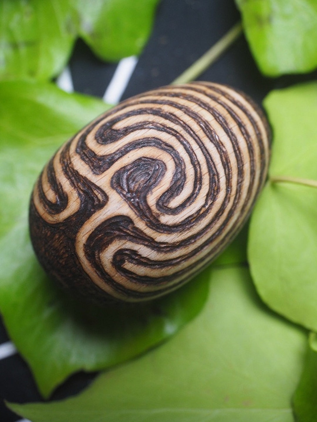 Labyrinth Egg RATTLE - Wood - Meditation, Tintagel - Pagan, Wicca ...