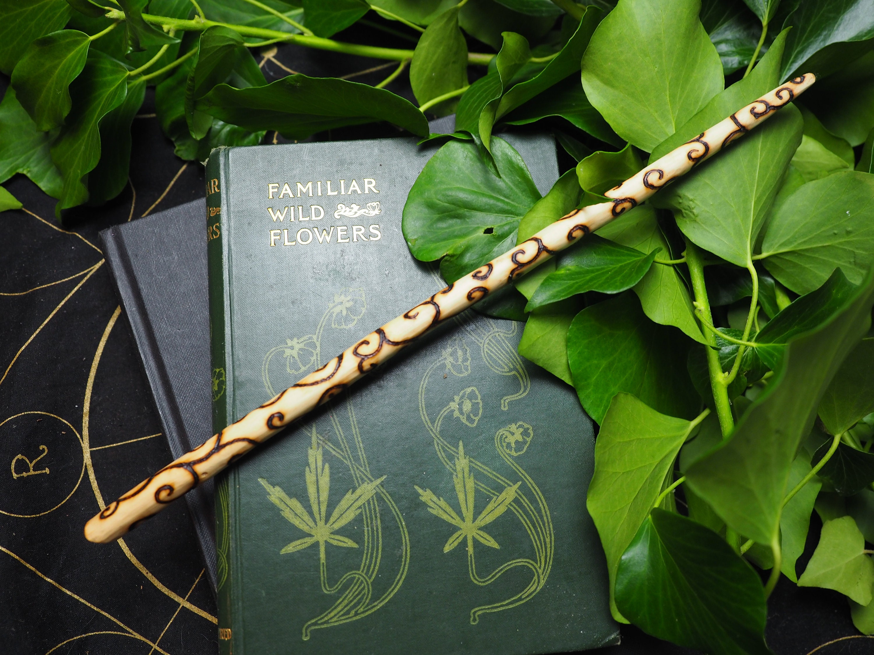 Avalon Apple Wood Spiral Wand Apple Isle Transitions | Etsy