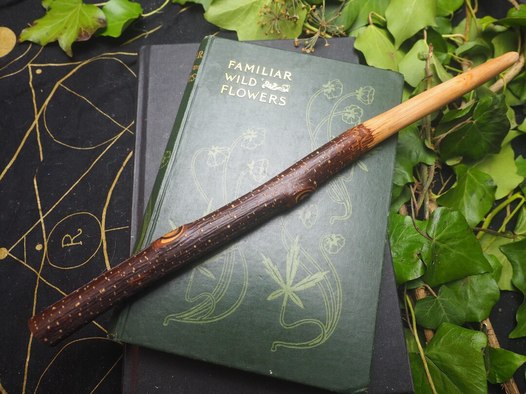 Hand-carved Avalon Alder Wood Wand - Fire - Seership - Pagan, Wicca ...