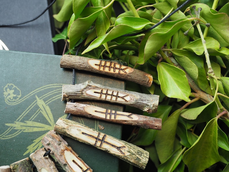Drilled Celtic Tree Ogham Set for divination or as | Etsy