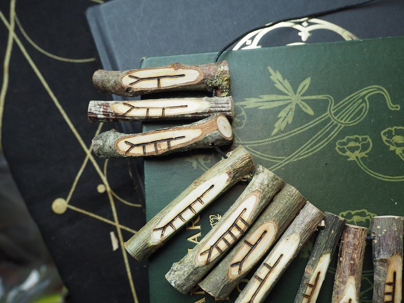 Drilled Celtic Tree Ogham Set for divination or as | Etsy