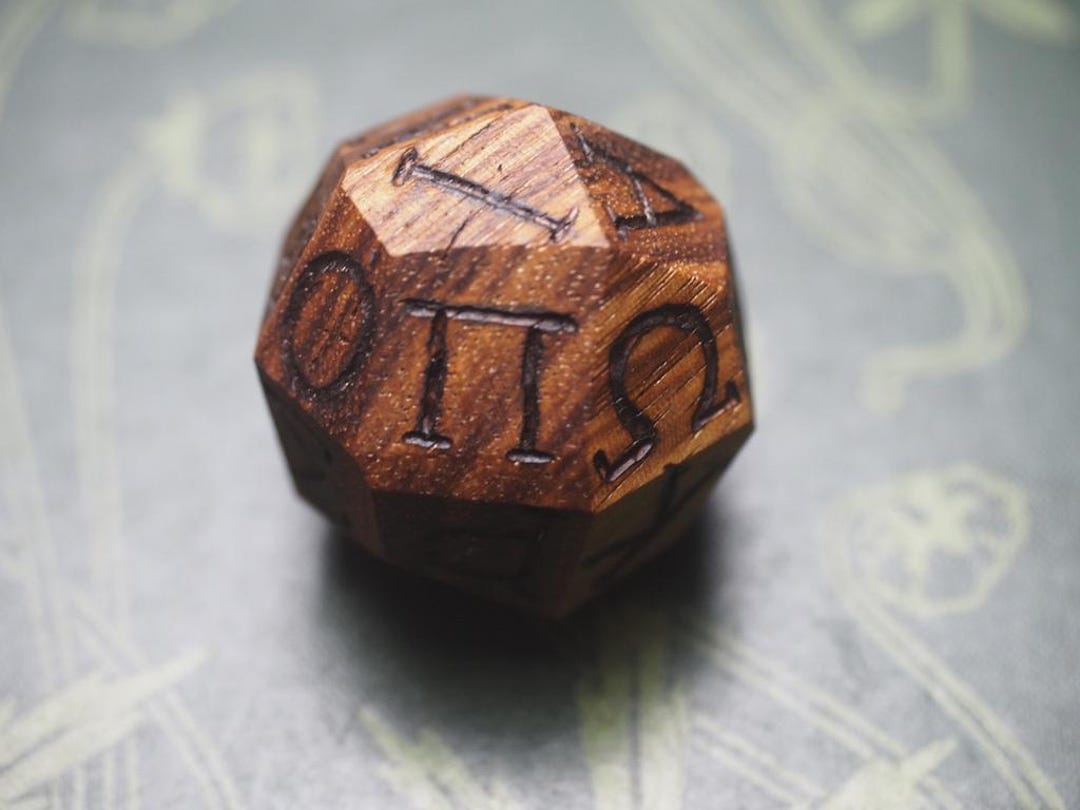24 Sided Wooden Greek Alphabet Dice for Divination Pagan, Wicca ...