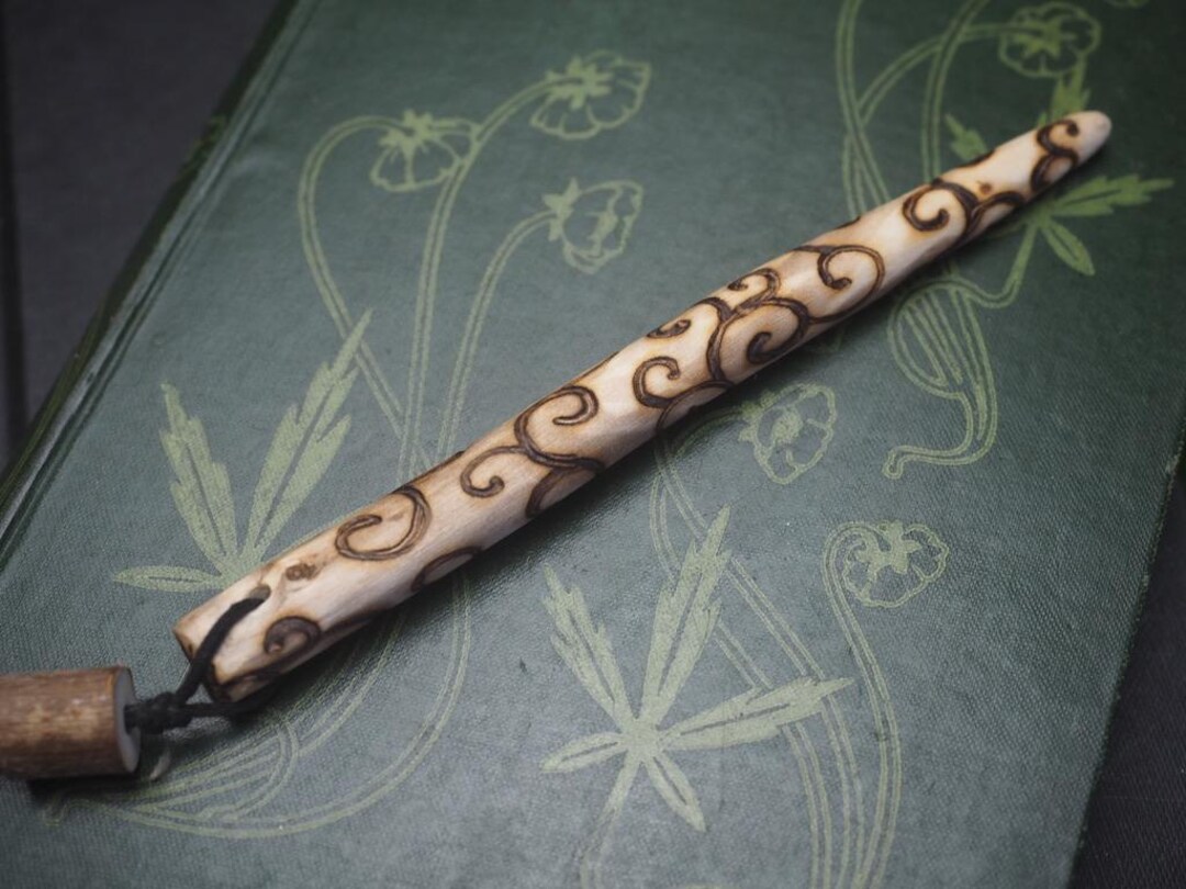English Aspen Wood Wand Spiral Pendant: for Spirit Work - Mini Travel ...