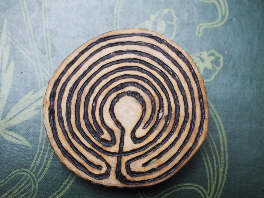 Rowan Wood Seven-walled Labyrinth Amulet Goddess - Etsy