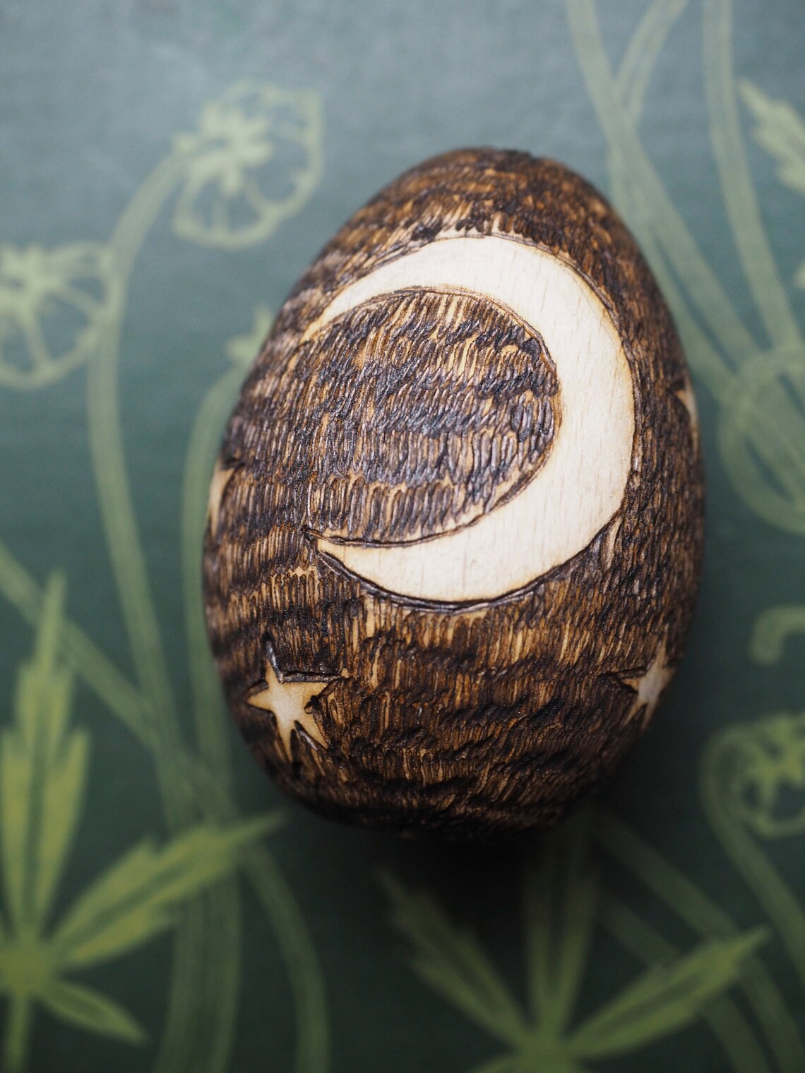 Greenman Wooden Egg Oestra Spring Equinox Pagan Wicca - Etsy