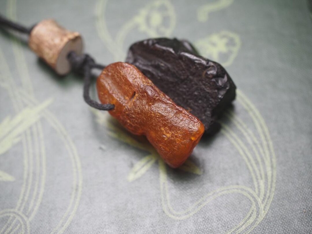 Baltic Amber, Whitby Jet Witches and Hazel Pendant - Traditional ...