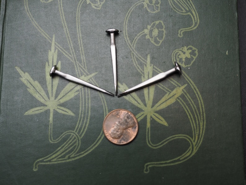 3 Traditionally Made Square Cut Iron Nails for Protection - Etsy UK