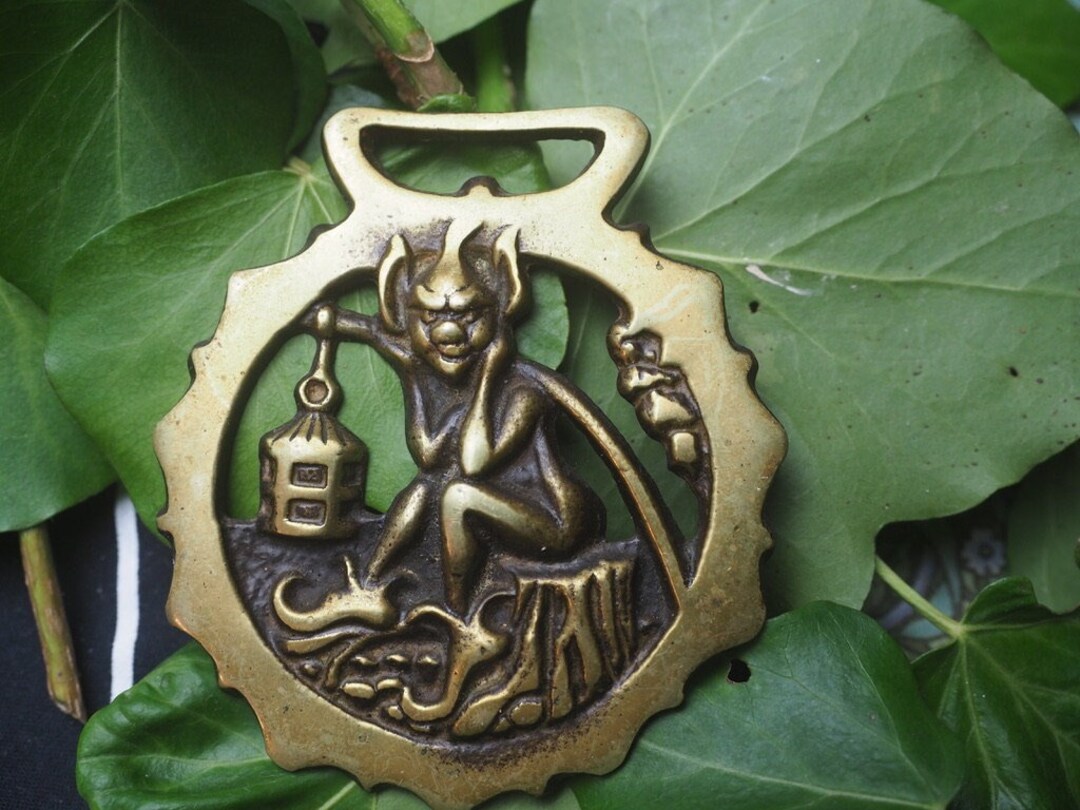Vintage Pixie, Goblin Imp Horse Brass Fey, Fairy Folk Magic ...