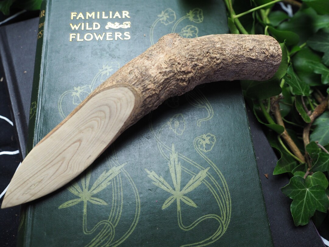 Hand-carved White Jasmine Wood Athame - Moon Magic, Pagan, Wicca ...