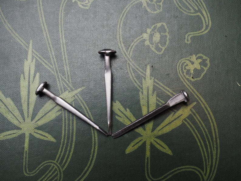 3 Traditionally Made Square Cut Iron Nails: for Protection Magic ...