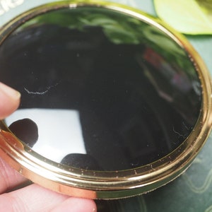 Curved Black Scrying Mirror for Divination Upcycled, Vintage Pagan ...