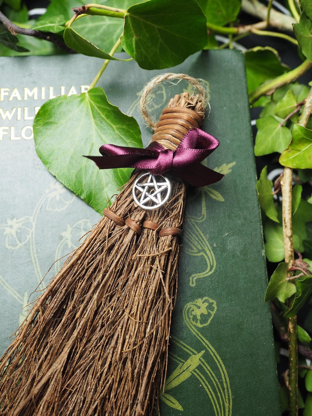 Small Cinnamon Broom or Besom With Pentagram Pagan, Wicca, Witchcraft ...
