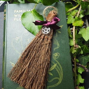 Small Cinnamon Broom or Besom With Pentagram Pagan, Wicca, Witchcraft ...
