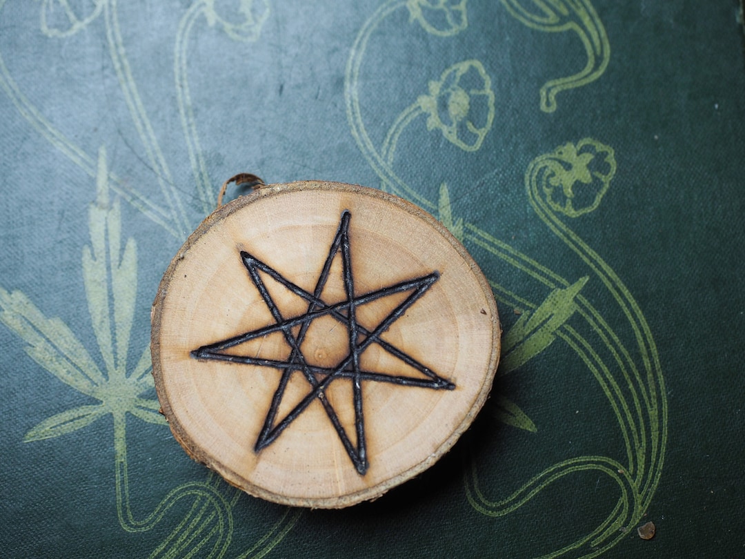 English Wild Cherry Wood Fairy Star Altar Piece Wicca, Witchcraft ...