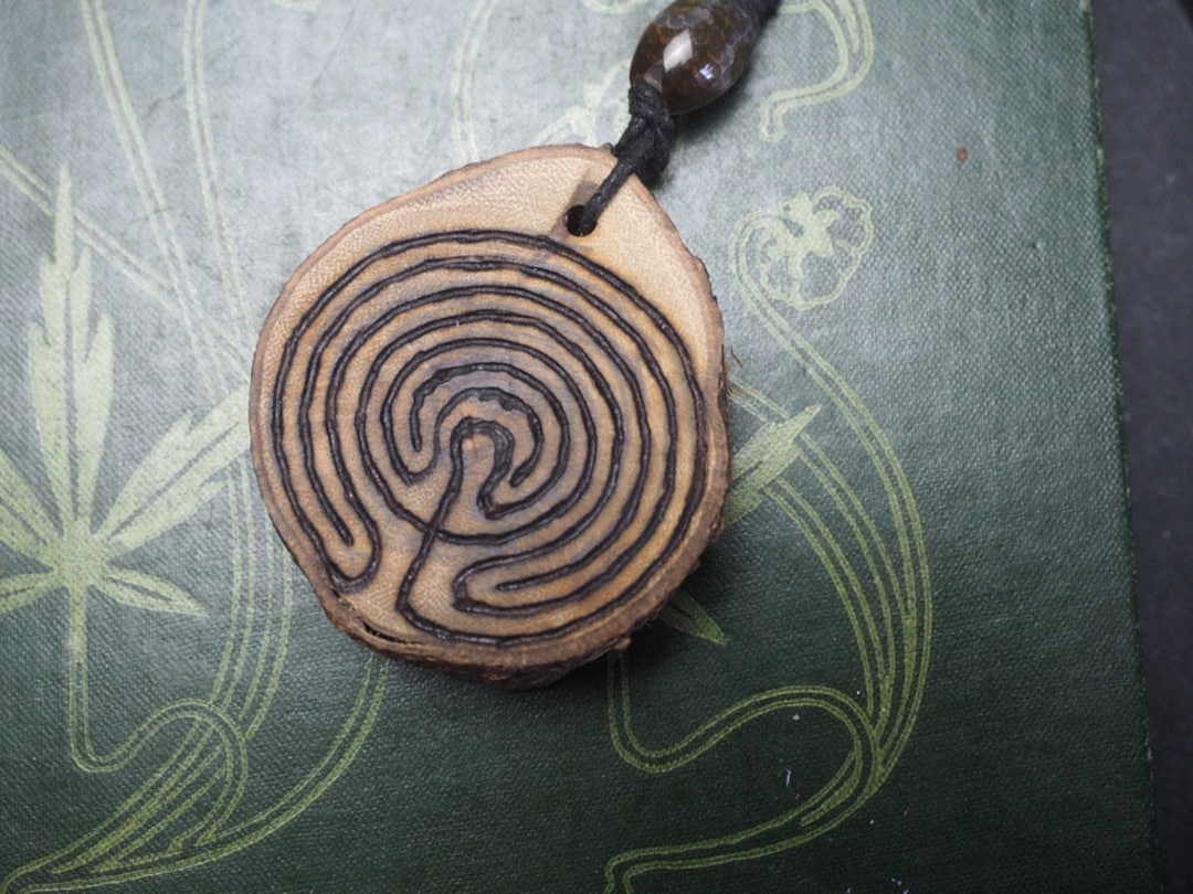 Rare Scots Broom Wood Labyrinth Pendant: for Protection and ...