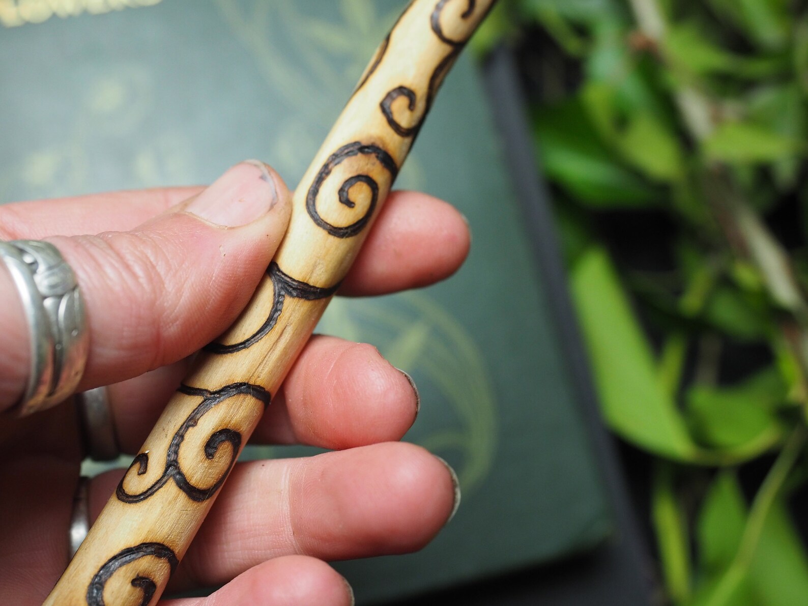 Wild Cornish Cherry Wood Spiral Wand for Love Beauty & - Etsy