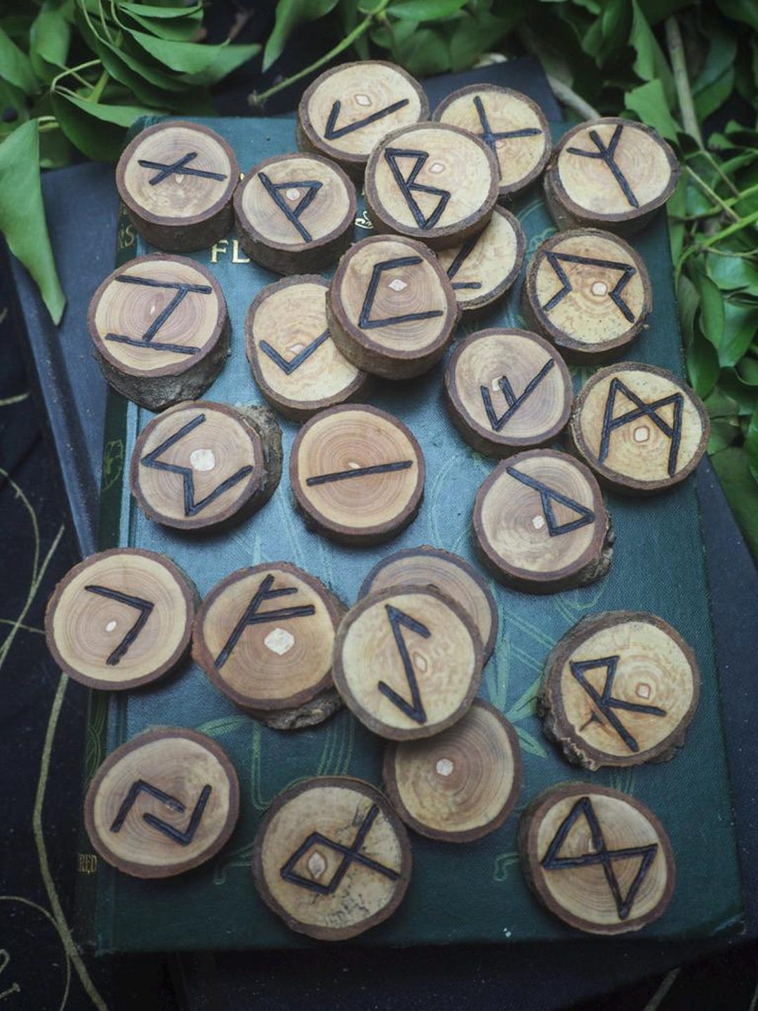 English Ash Wood Elder Futhark Runes Runes - for Divination - Pagan ...