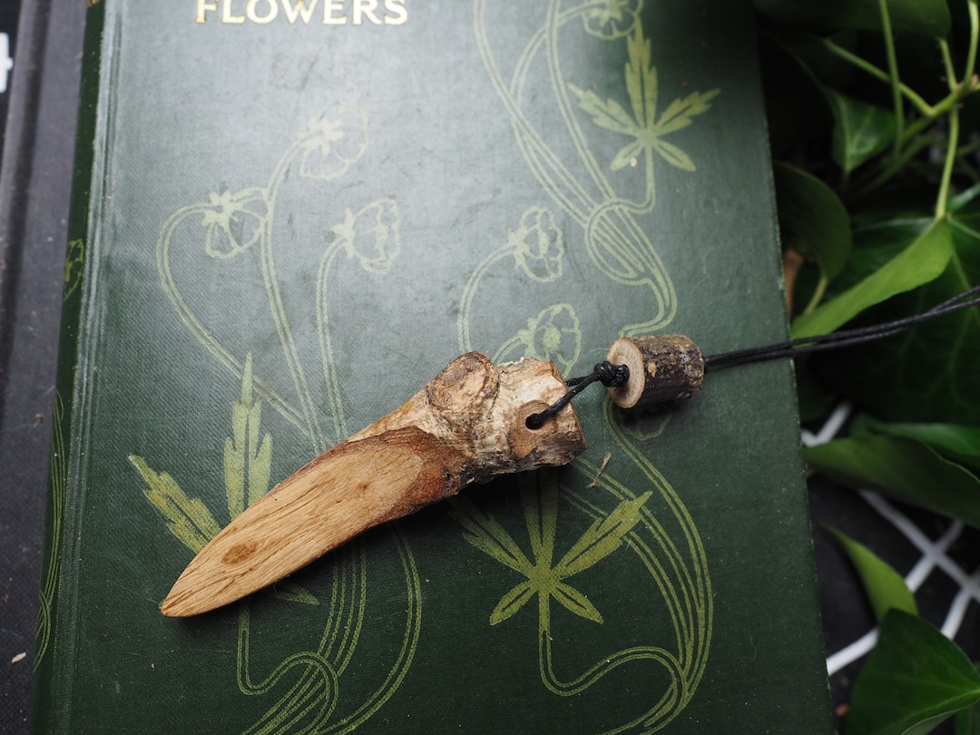 Cornish Oak Wood Athame Pendant - Strength & Courage - Pagan, Wicca ...