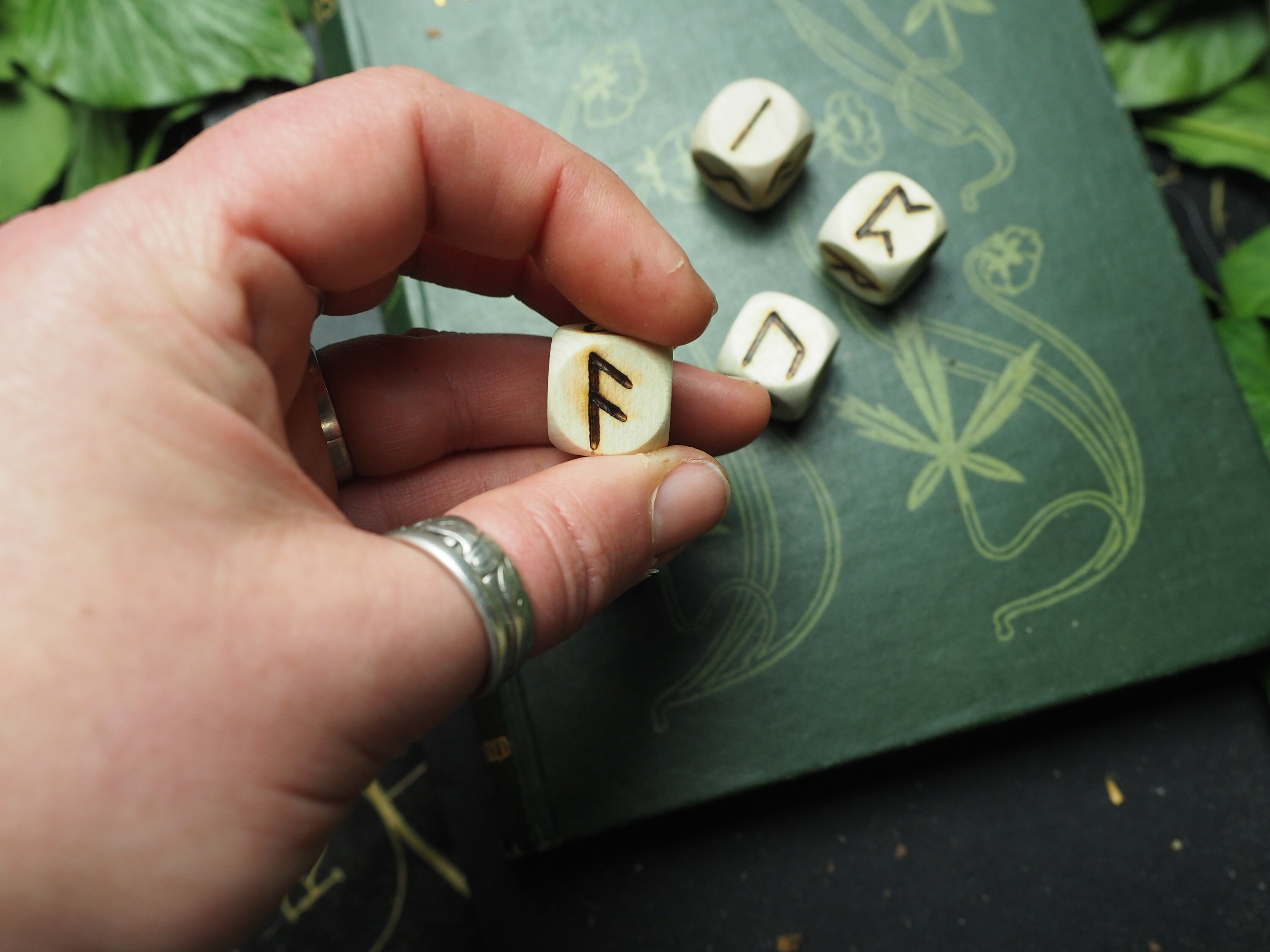 Wooden Runic Dice Set Pagan Wicca Witchcraft Norse | Etsy