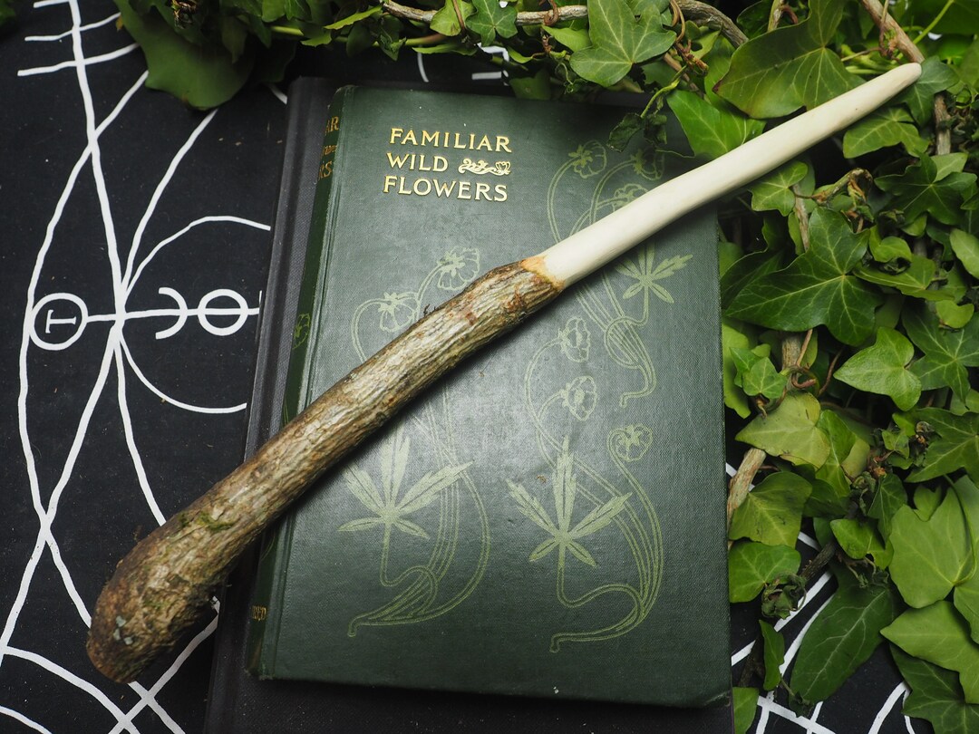 English Rowan Wood Witches Wand - Life Force, Fey & Protection Pagan ...