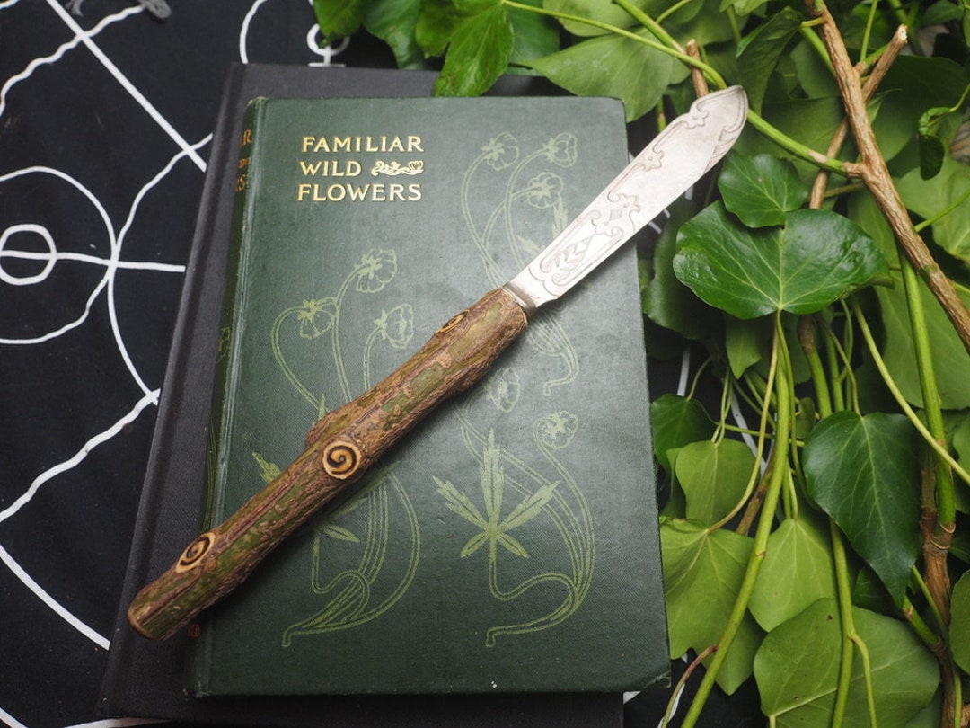 Spindle Wood Handled Athame With Upcycled Blade - Pagan, Wicca ...