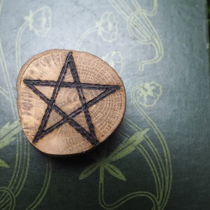English Oak Wood Pentagram Altar Piece Wicca, Witchcraft, Pagan ...