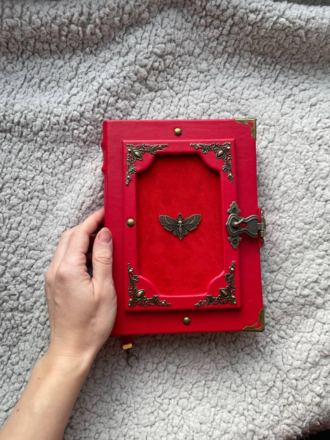 Death’s Head Hawkmoth Grimoire – Handmade Gothic Leather Spellbook With ...