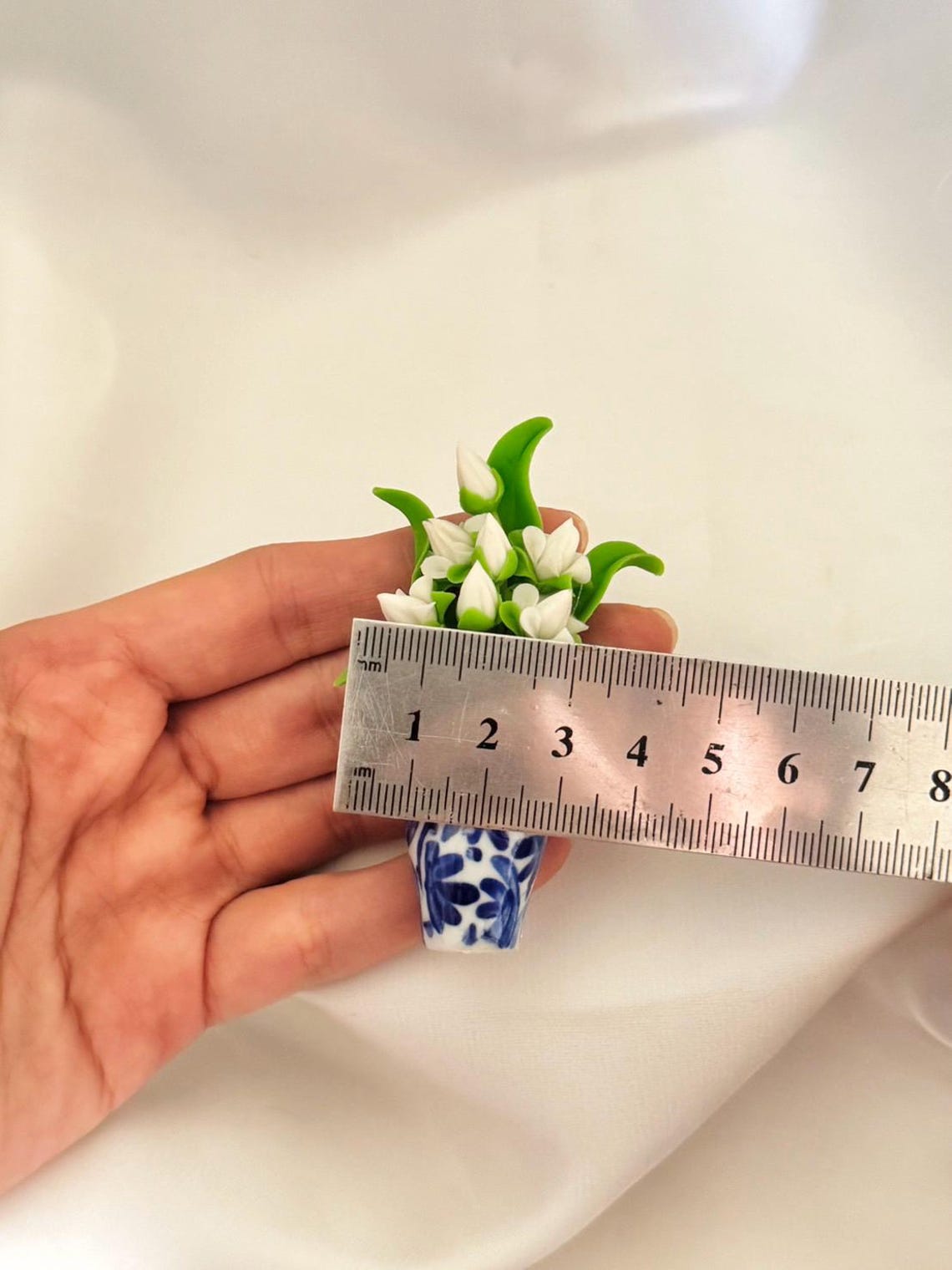 1 Pc Miniature Lotus Flower Clay in Ceramic Vase, Artificial Lotus ...