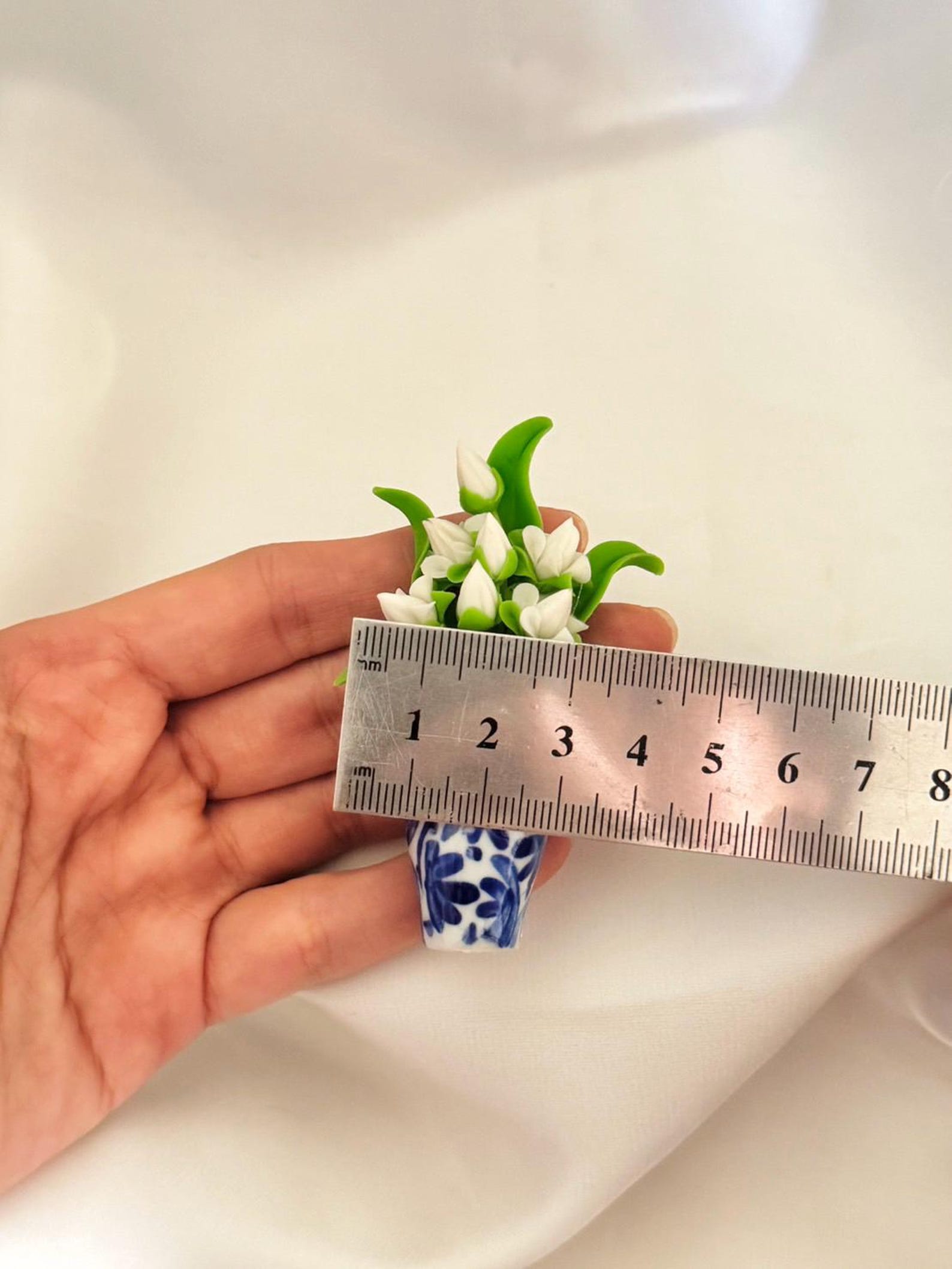 1 Pc Miniature Lotus Flower Clay in Ceramic Vase, Artificial Lotus ...