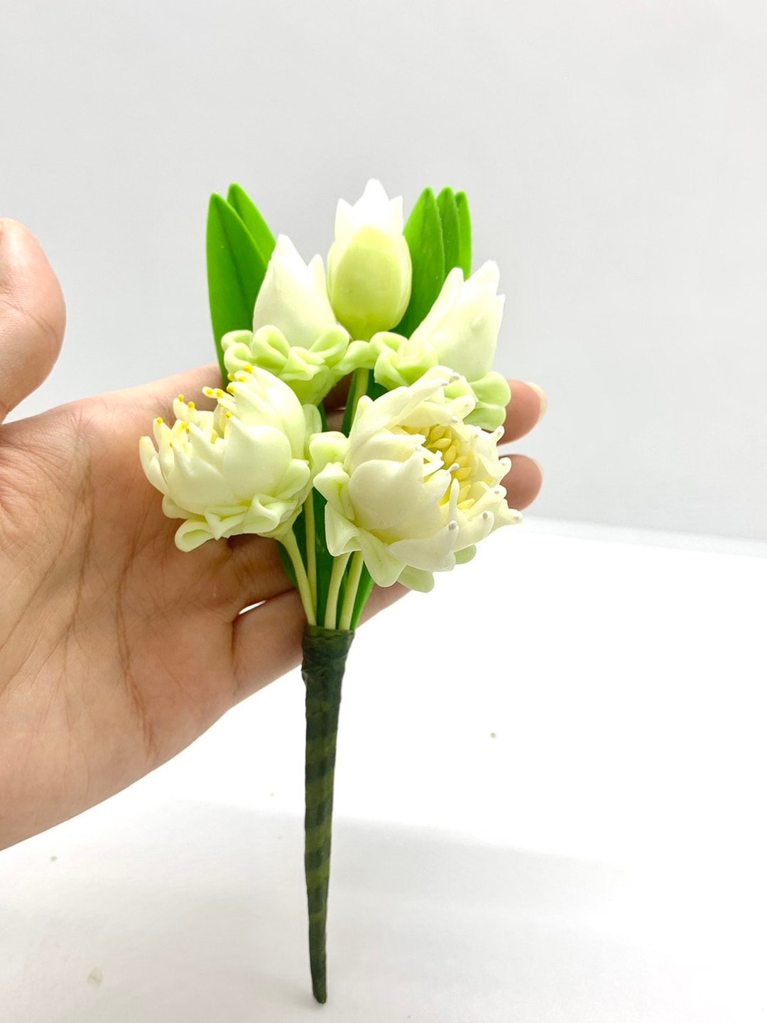 Miniature Lotus Clay Material, Artificial Lotus Flower Bouqets ...