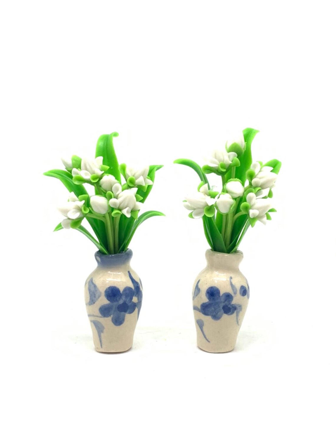 1 Pc Miniature Lotus Flower Clay in Ceramic Vase, Artificial Lotus ...