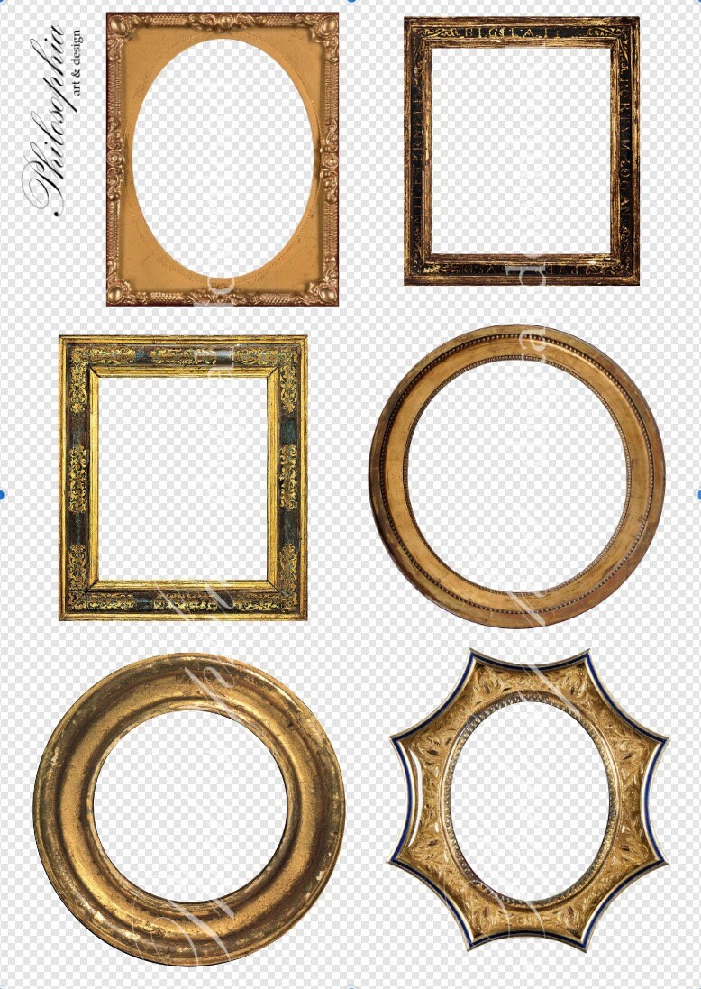 Antique Gold Frames - Collection of 17 - Digital Download by ...