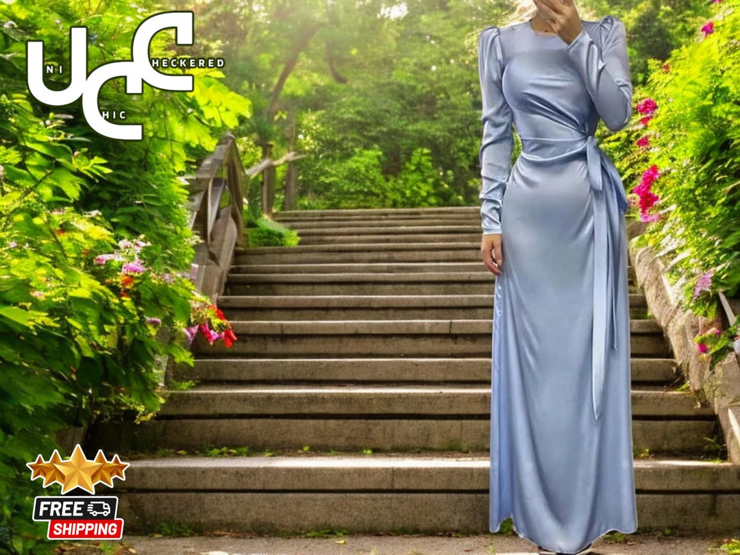 Women's Elegant Bodycon Dress | Chic Long-sleeve Slim-fit Style | Silk ...