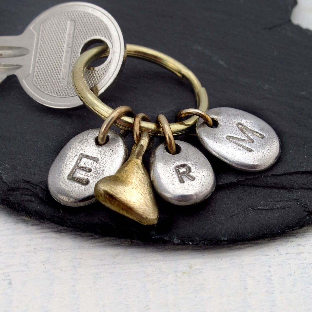 Personalised New Family Keyring - Family Initials Key Ring - Initials ...