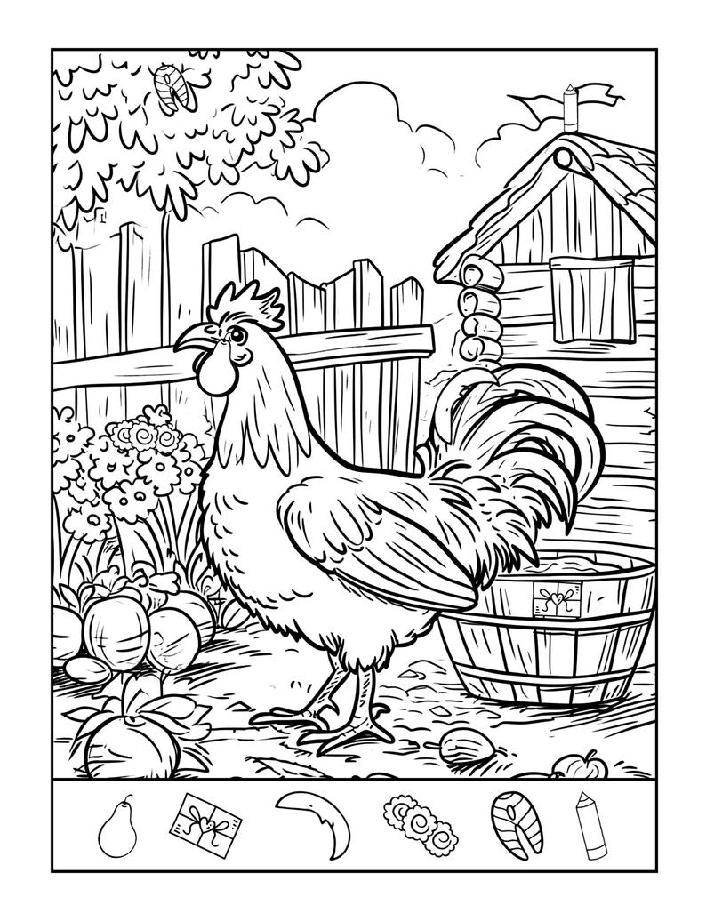 The Best Farm Animal Hidden Pictures Book Pages, Find Hidden Picture ...