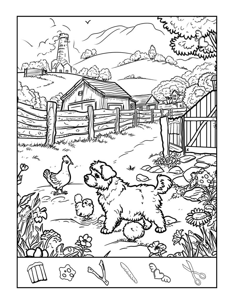 The Best Farm Animal Hidden Pictures Book Pages, Find Hidden Picture ...