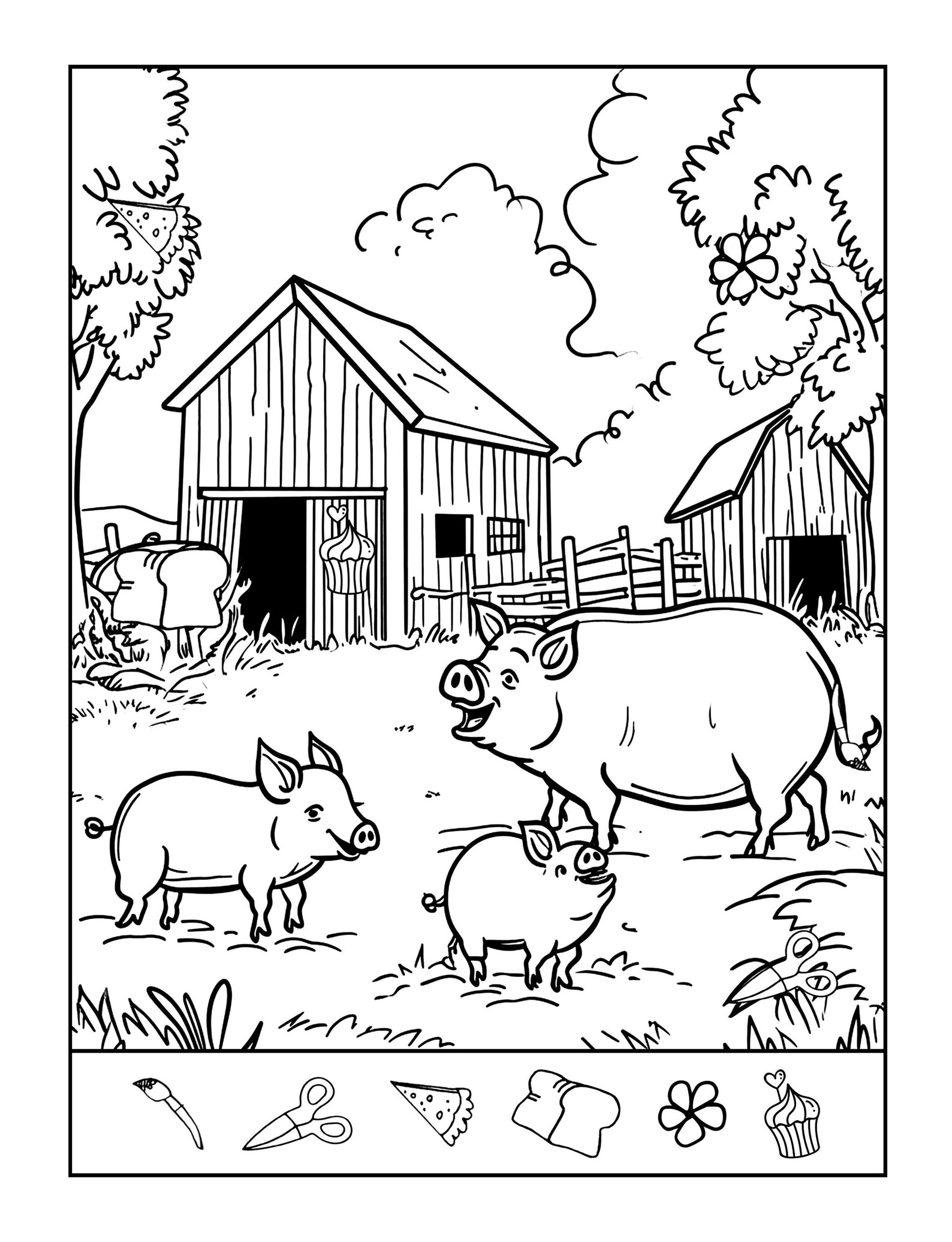 The Best Farm Animal Hidden Pictures Book Pages, Find Hidden Picture ...