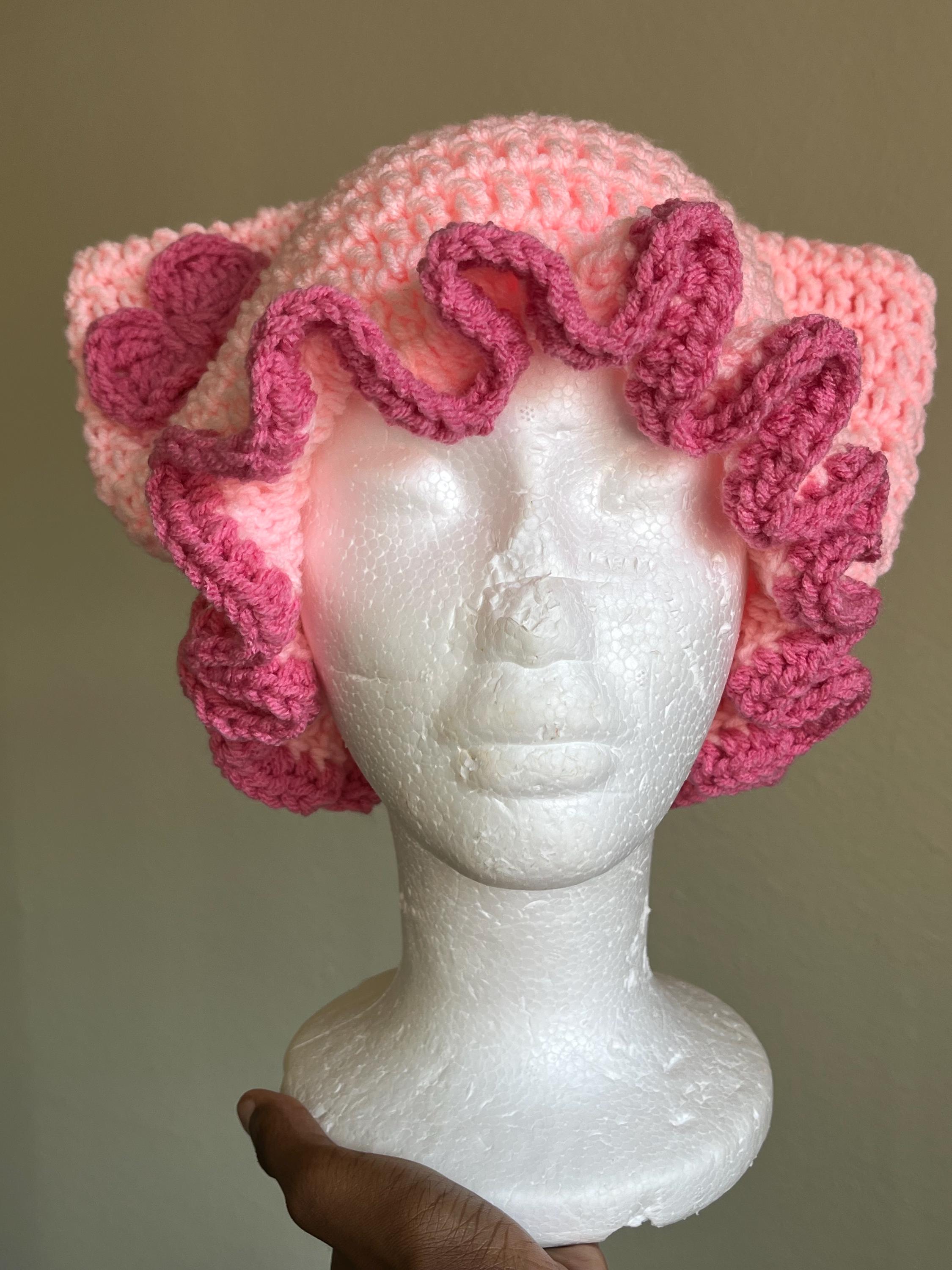 Crochet Cat Beanie With Ruffles - Etsy