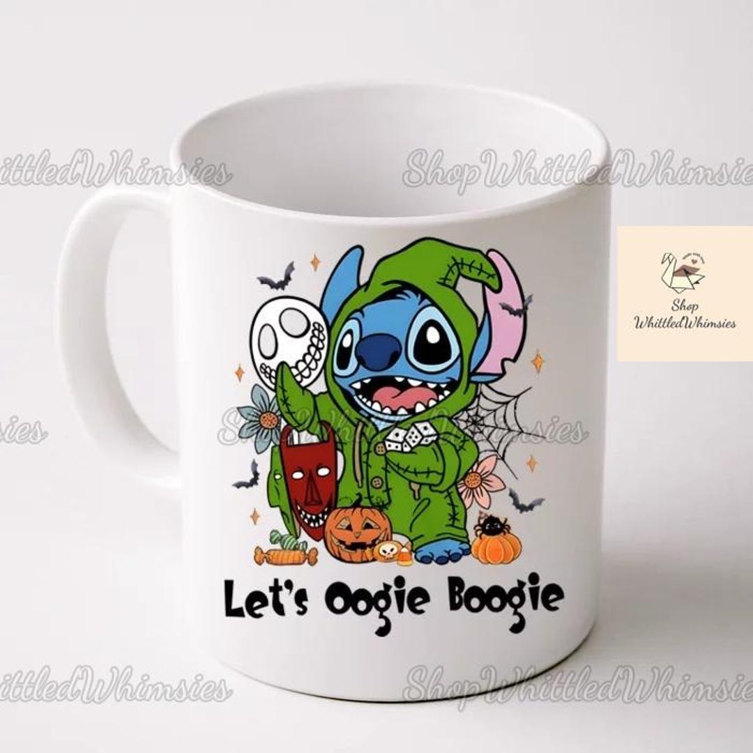 Stitch Oogie Boogie Halloween Mug, Stitch Nightmare Before Christmas ...